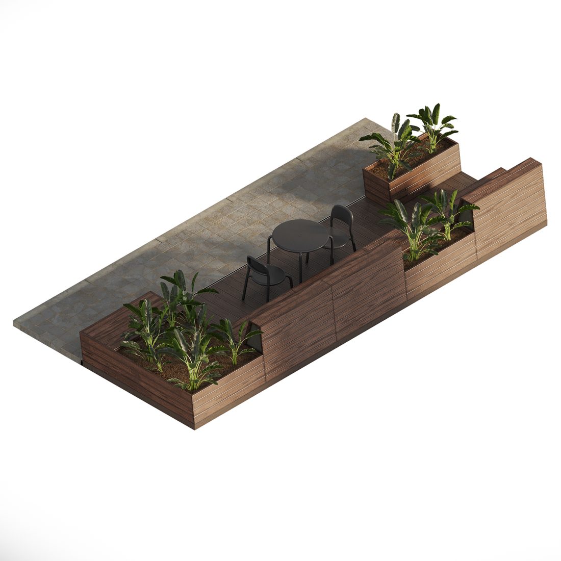 Parklet 2 3D Model for Corona | CGMood
