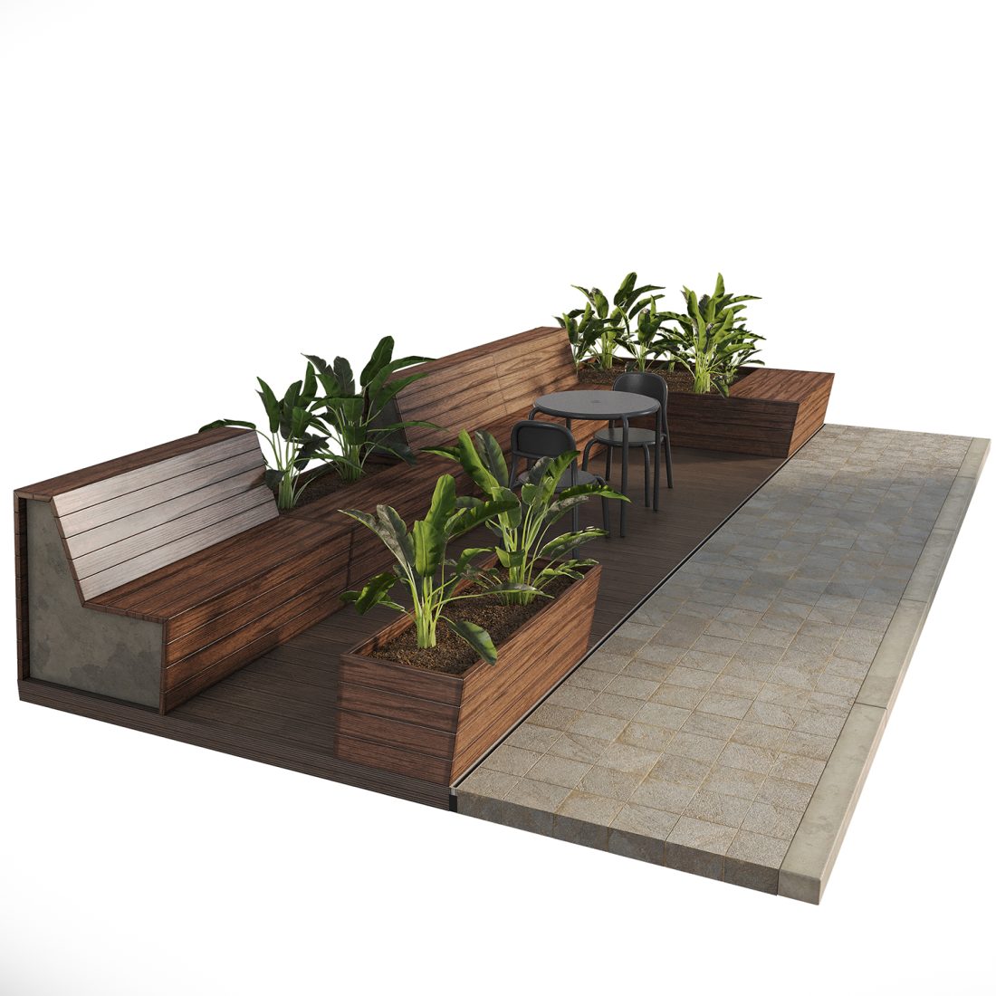 Parklet 2 3D Model for Corona | CGMood