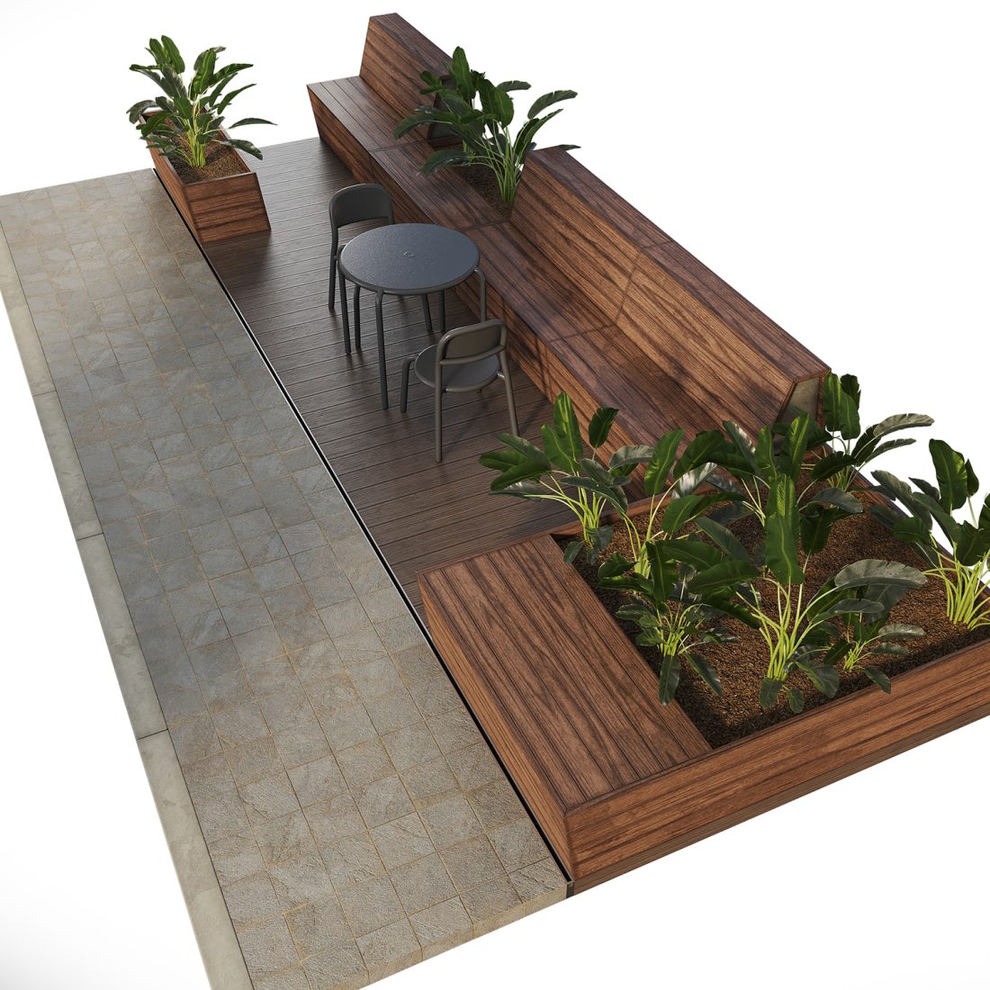 Parklet 2 3D Model for Corona | CGMood