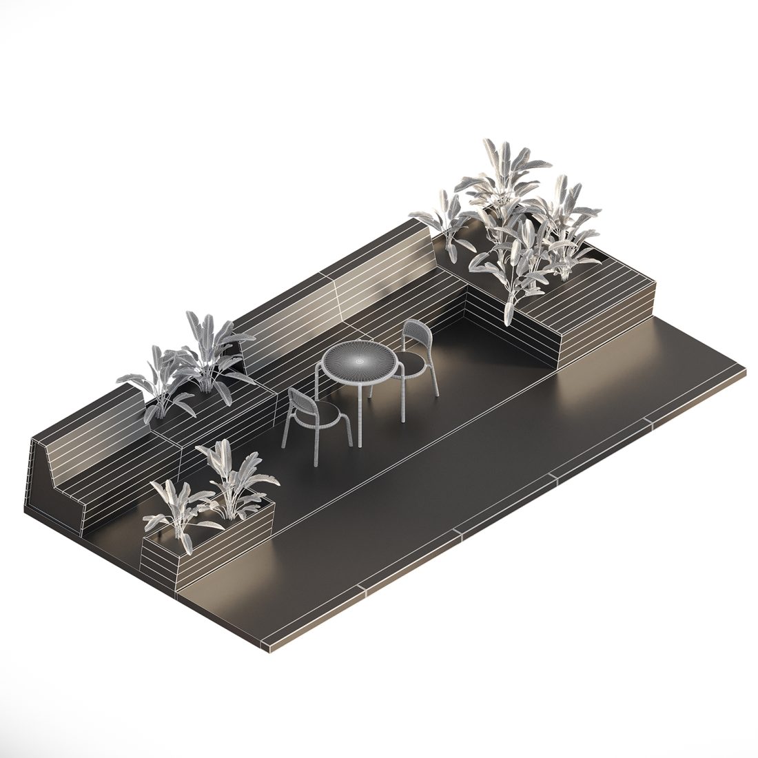 Parklet 2 3D Model for Corona | CGMood