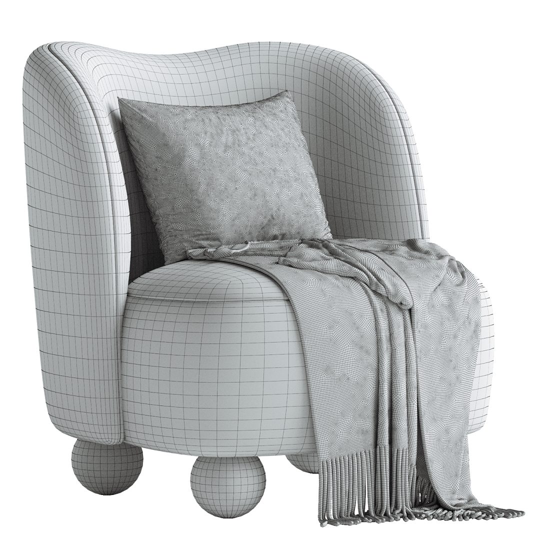 Alice Lounge Chair - 3D Model for Corona