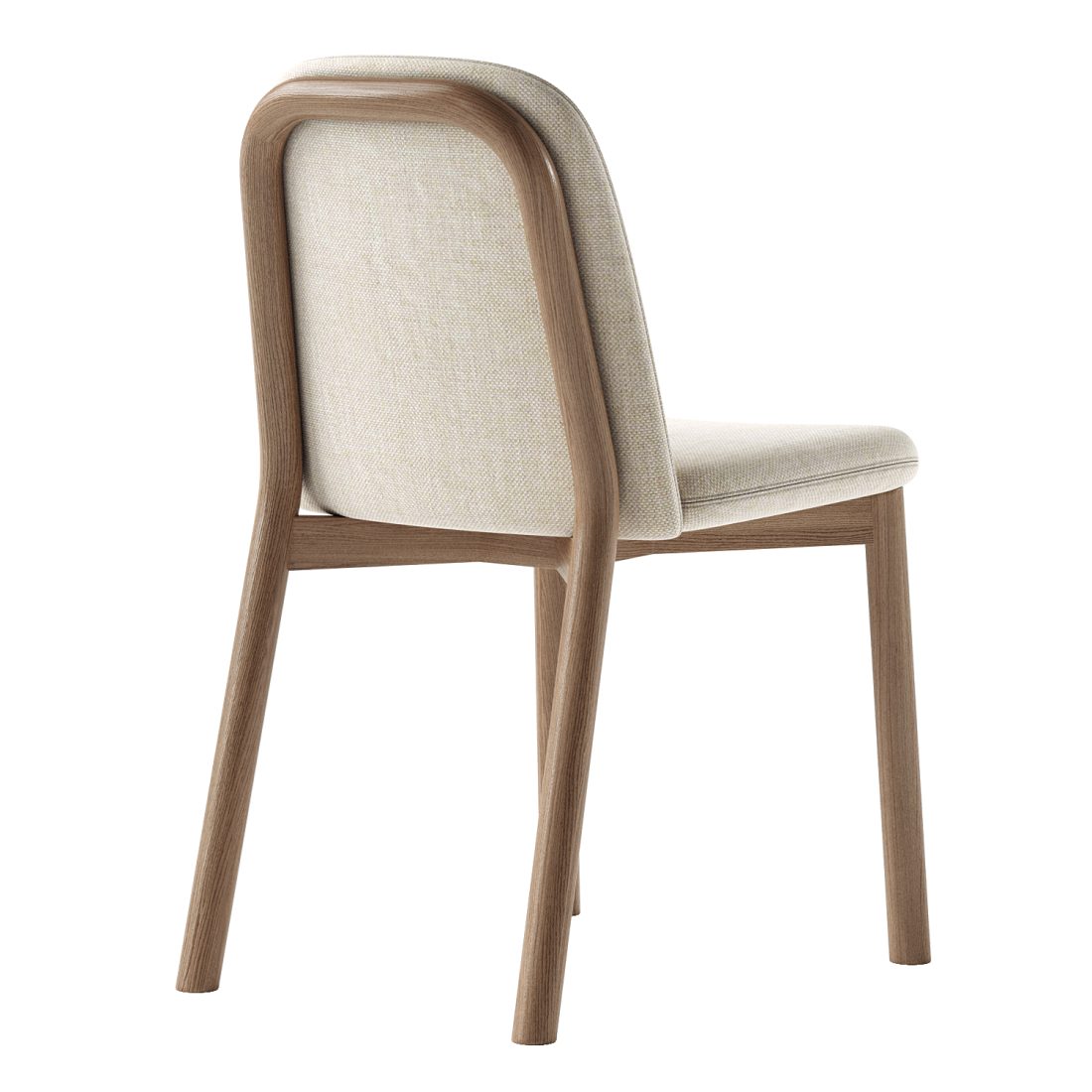 Julie Upholstered Ash Wood Chair - 3D Model for Corona