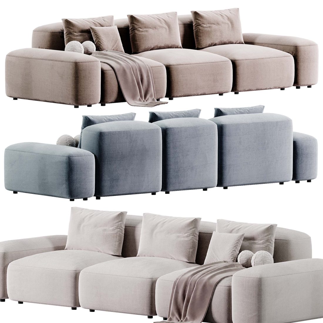 Lapis Sofa By Amura - 3D Model for Corona