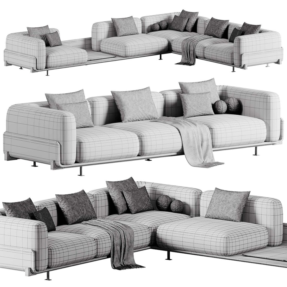 Positano Sofa By Casa - 3D Model for Corona