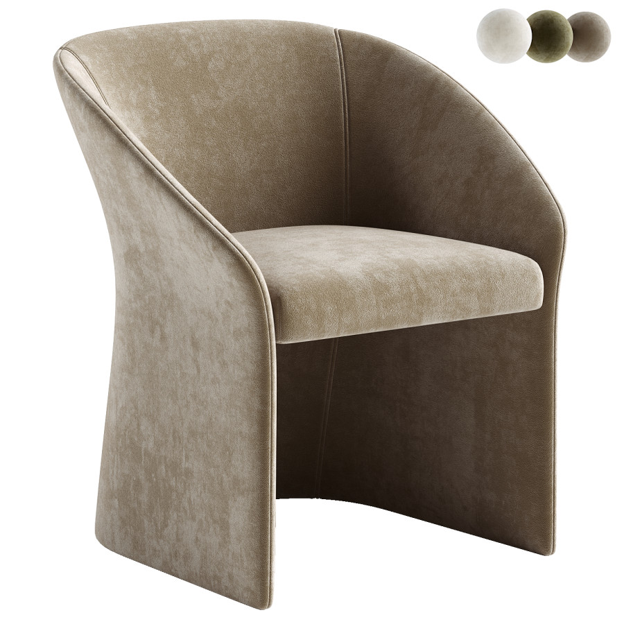 Laporte Dining Chair 01 - 3D Model for Corona