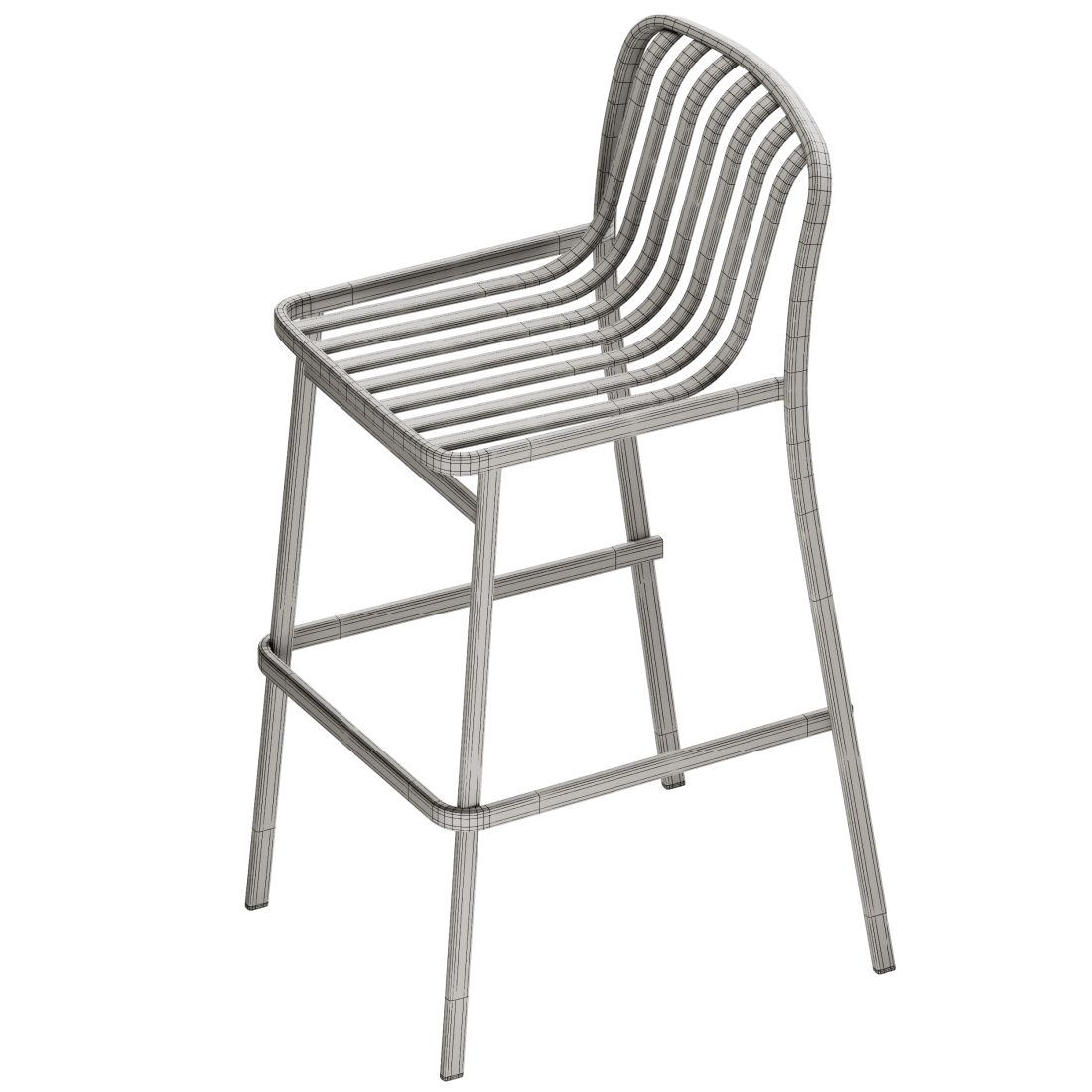 Kano Steel Bar Stool By Babel D - 3D Model for Corona