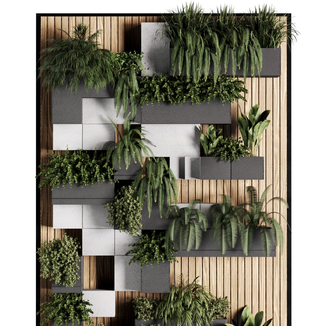 Vertical Garden-plant Set08 - 3D Model for Corona