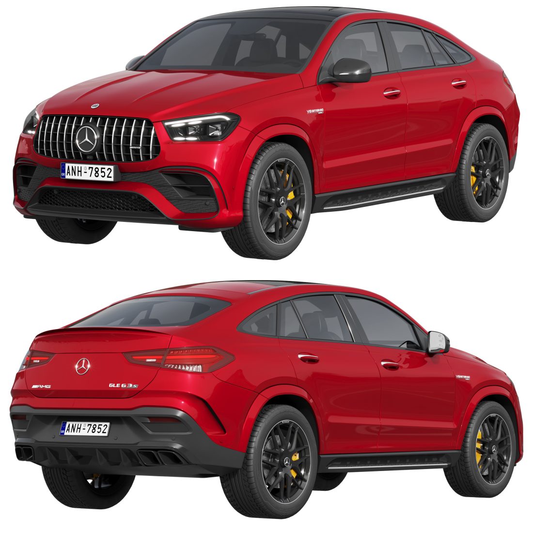 Mercedes-Benz GLE63S AMG Coupe 2024 - 3D Model for Corona