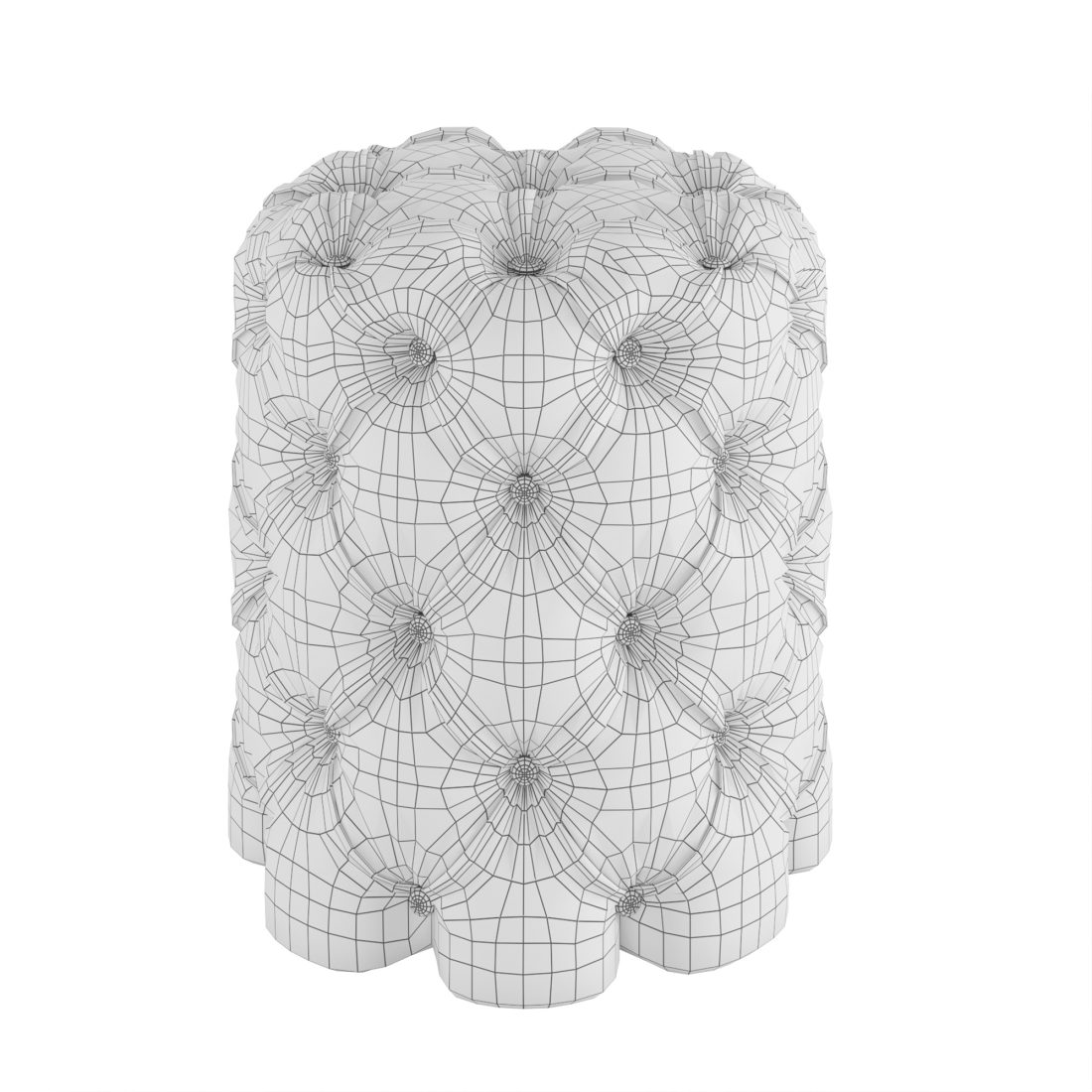 Bur Small Pouf 3D Model for VRay, Corona | CGMood