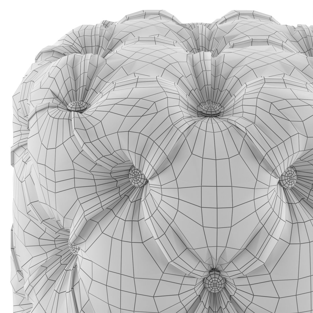 Bur Small Pouf 3D Model for VRay, Corona | CGMood