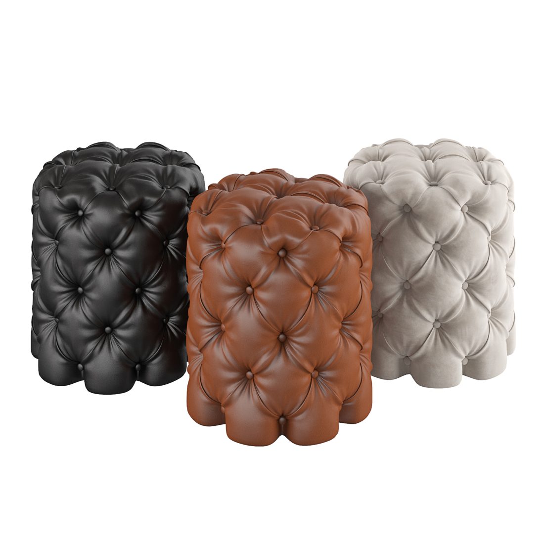 Bur Small Pouf 3D Model for VRay, Corona | CGMood