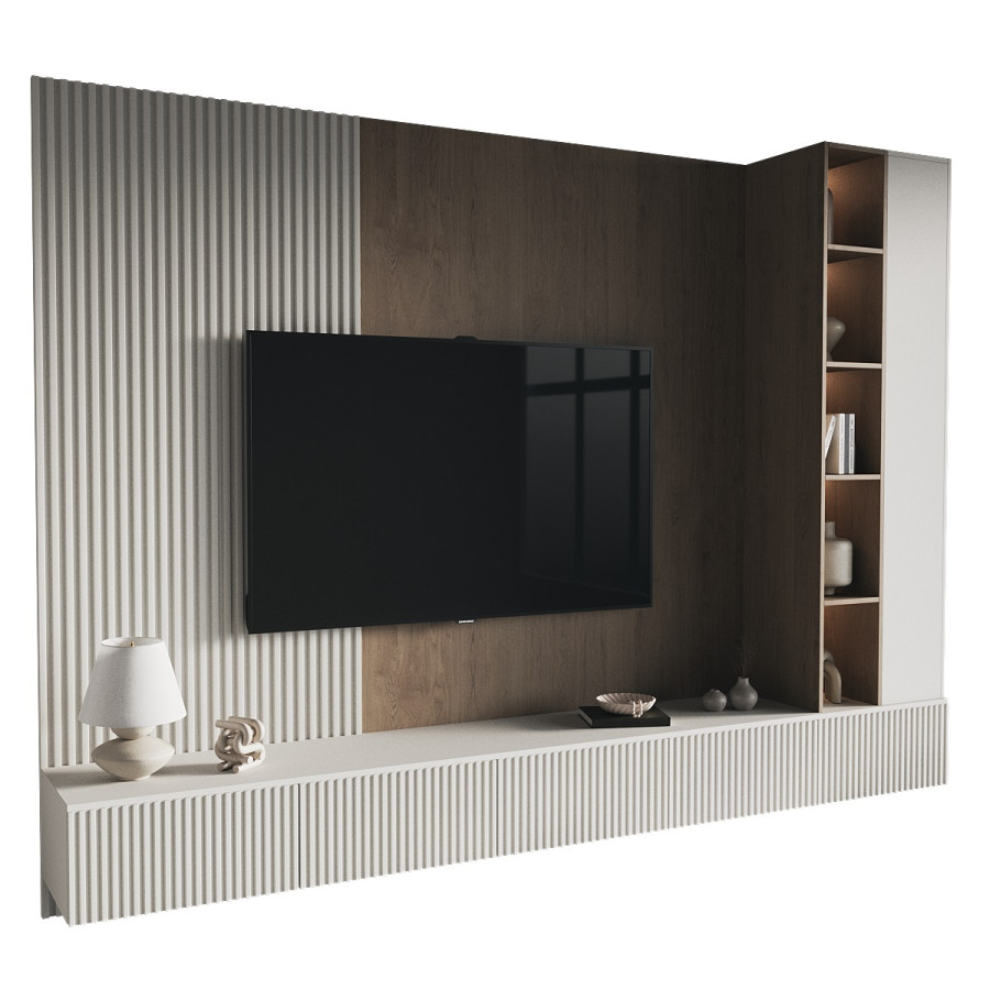 Tv Wall Set 071 - 3D Model for Corona