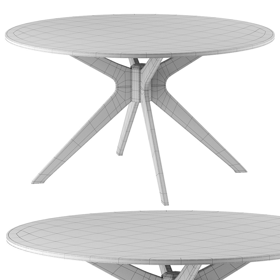 Conan Round Dining Table - 3D Model for Corona