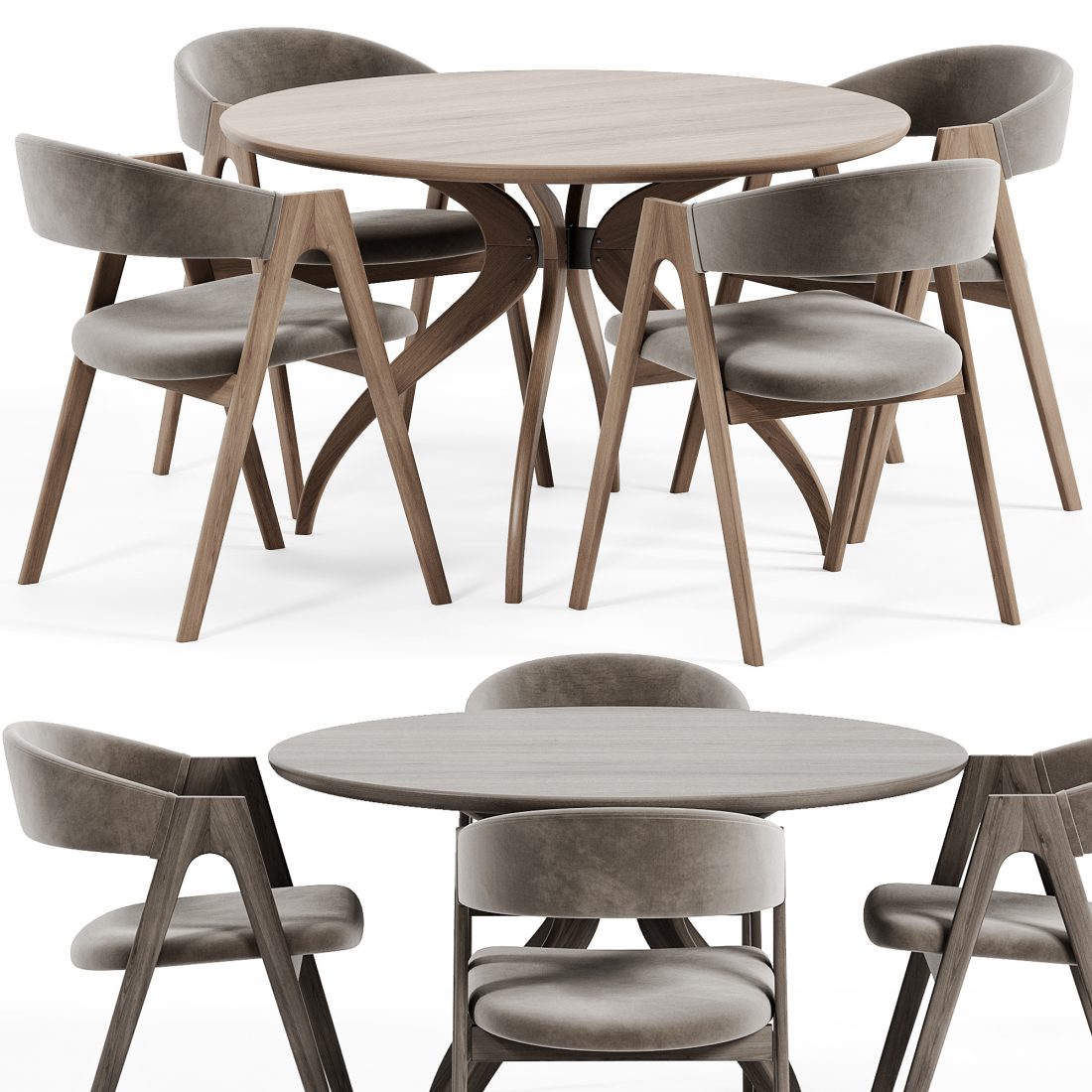 Dublin Chair, Annecy Table 3D Model for Corona | CGMood