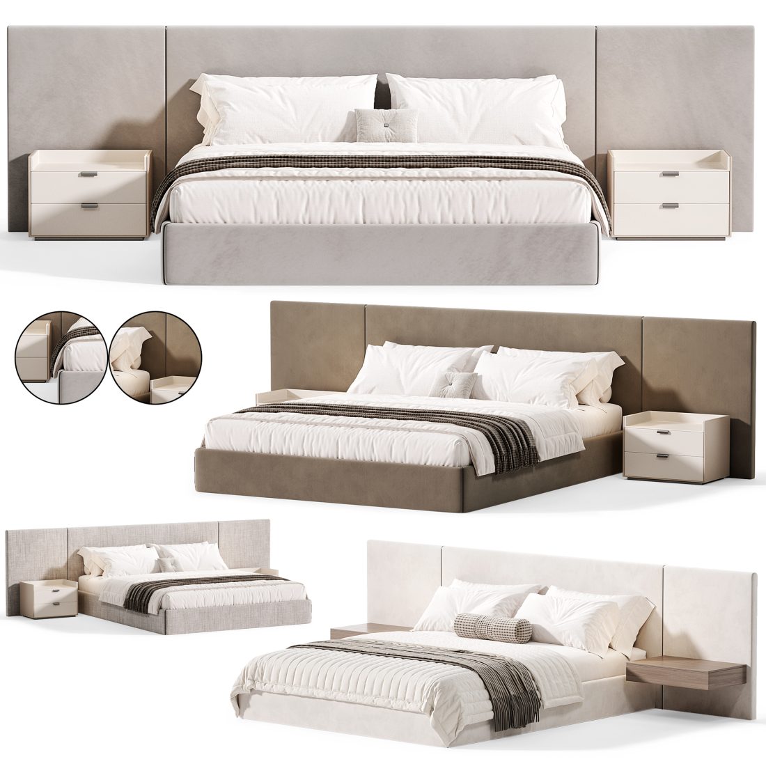Eros Modern Bed 2024 By Elmalekfurniture 3D Model for Corona | CGMood
