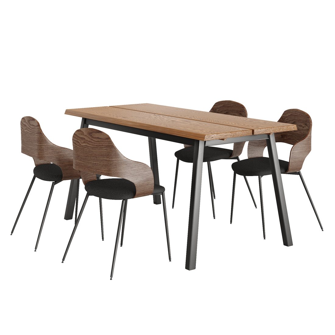 Dining Chair & Table Hvidovre Set 002 3D Model for VRay, Corona | CGMood