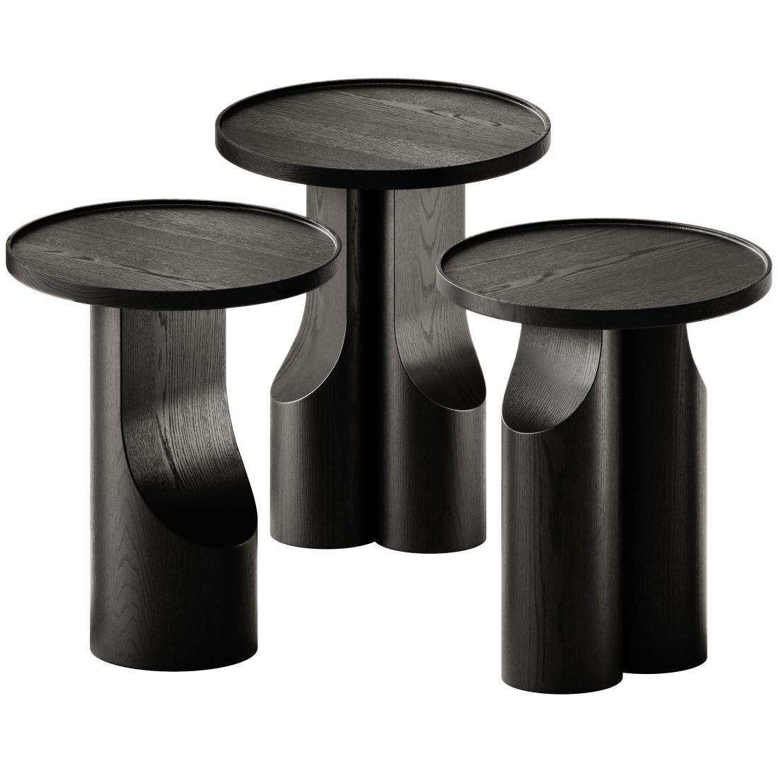 Am Pm Stigido Round Side Tables Set 3 - 3D Model for Corona