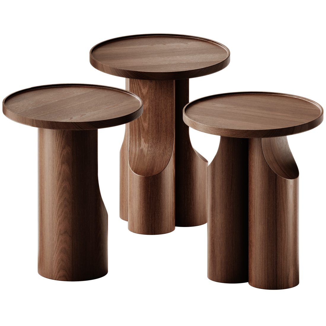 Am Pm Stigido Round Side Tables Set 3 - 3D Model for Corona