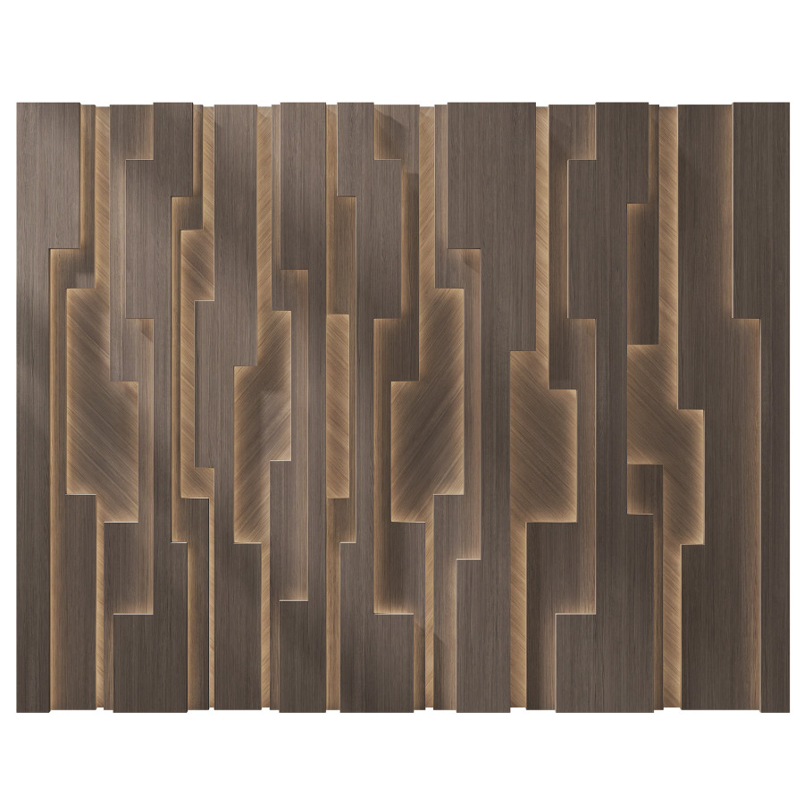 Wall Panel Decor 150 - 3D Model for VRay, Corona
