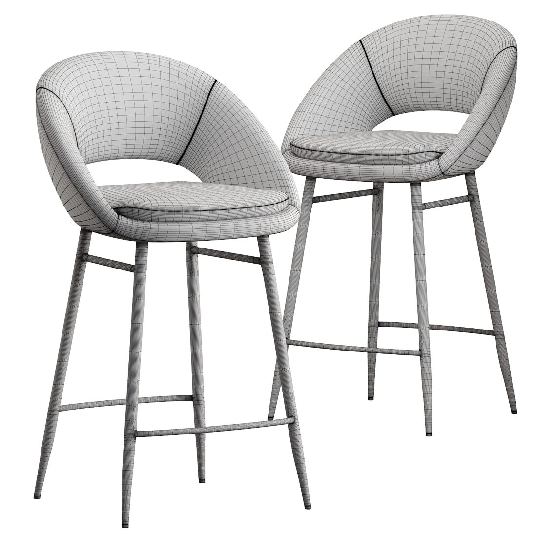 Hewitt Bar Stool - 3D Model for Corona