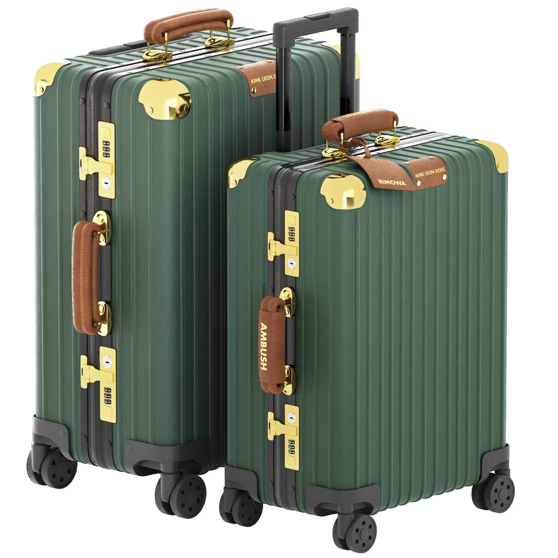 Rimowa Green Suitcase - 3D Model for VRay, Corona