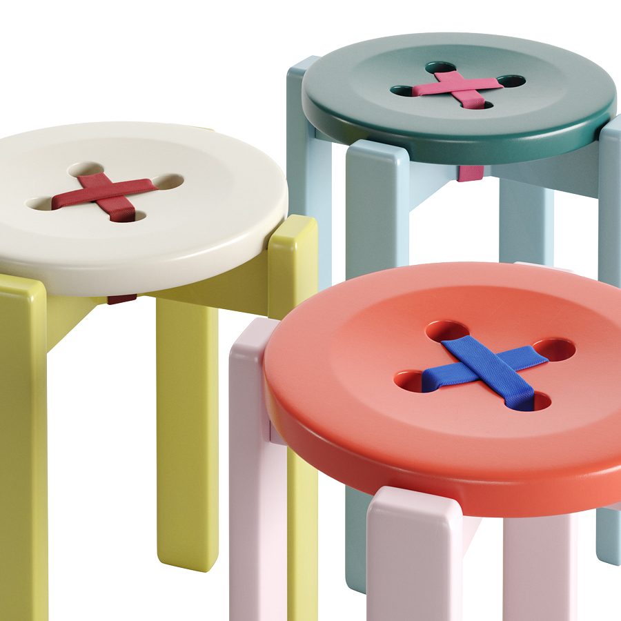 Bjorn Button Stool 3D Model for VRay, Corona | CGMood