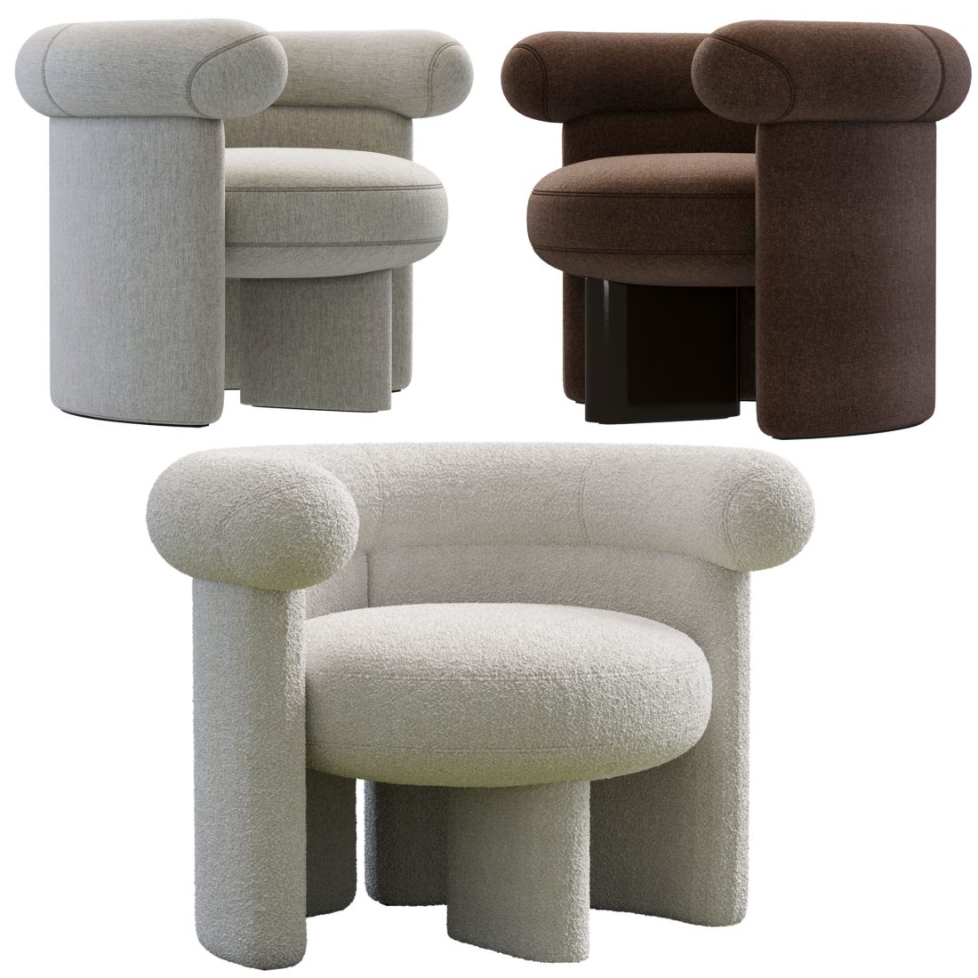 Armchair Jeanette By Meridiani 3D Model for Corona | CGMood