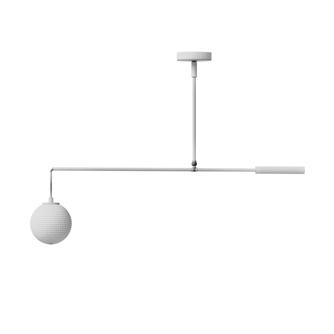 Modern Counterbalance Pendant Lamp - 3D Model for Corona