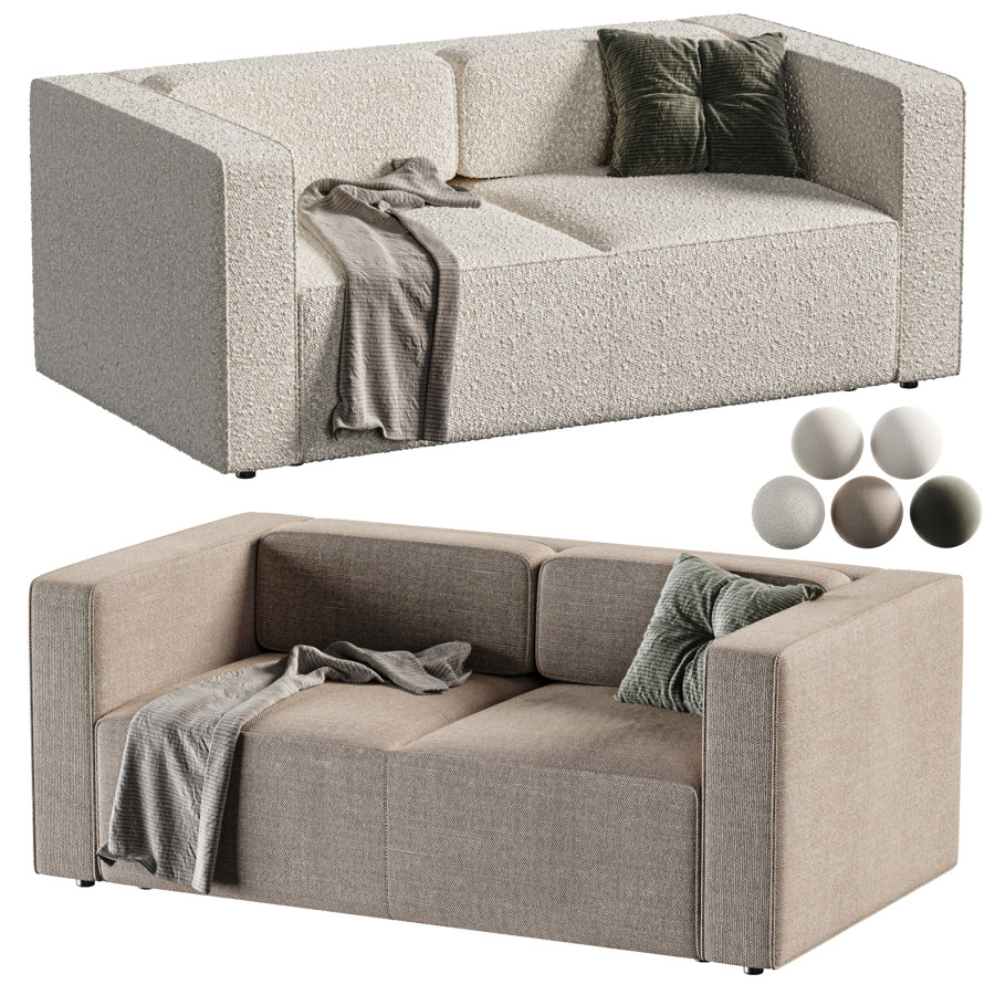 Aront Mini Straight Sofa - 3D Model for VRay, Corona