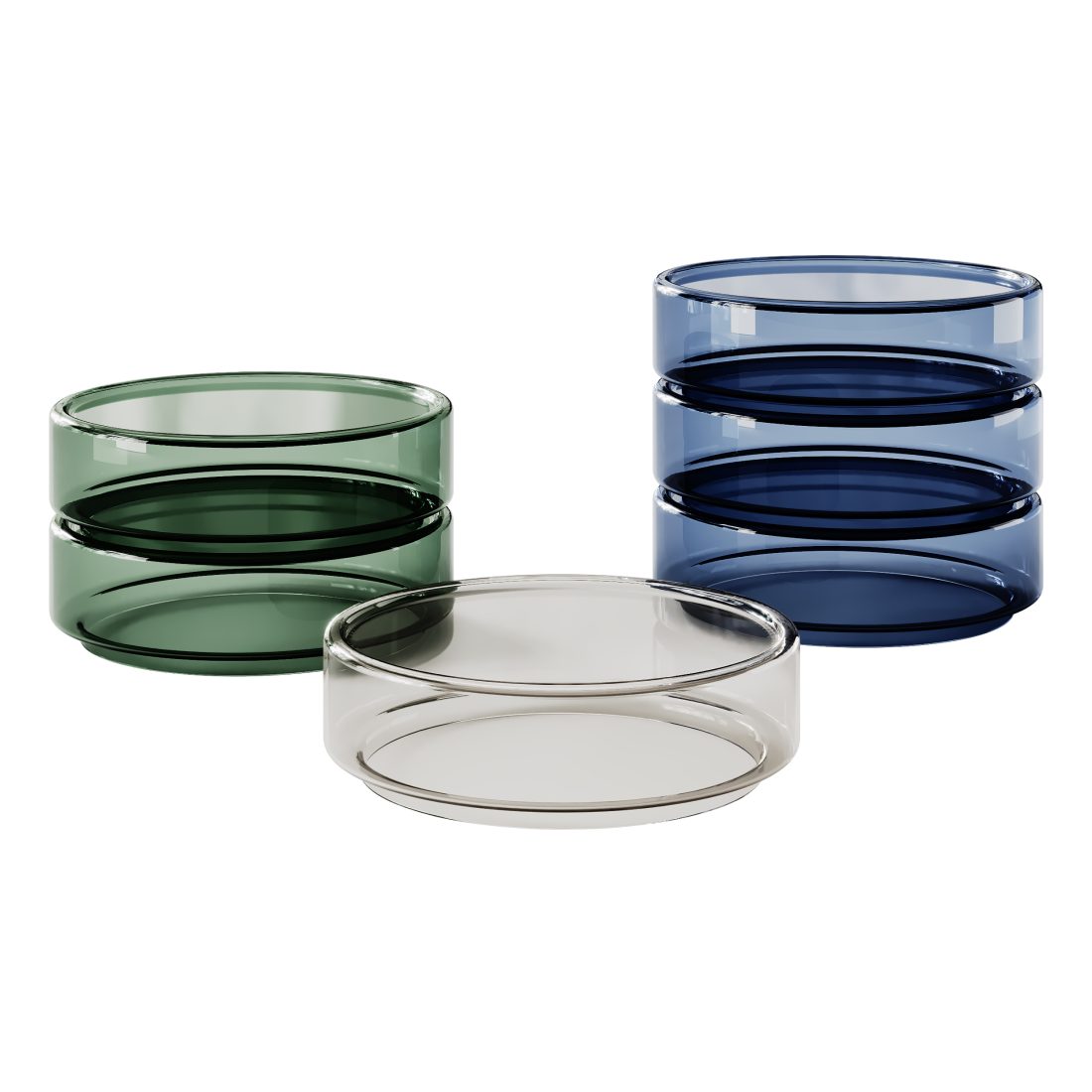 Stack Modular Glass Coffee Table By Billiani - 3D Model for Corona