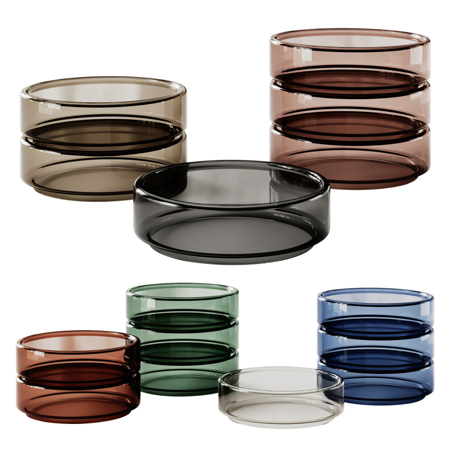 Stack Modular Glass Coffee Table By Billiani 3D Model for Corona | CGMood