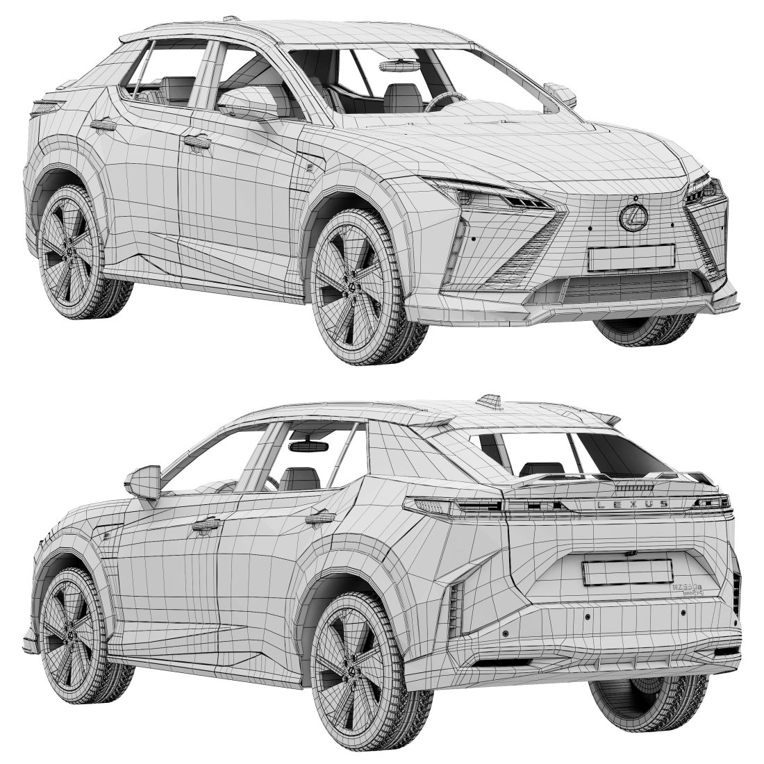 Lexus RZ 550e F-sport 2026 - 3D Model for VRay