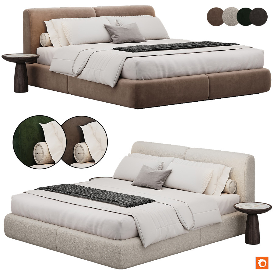 Margot Plus 180 Bed By Domkapa 3D Model for Corona | CGMood