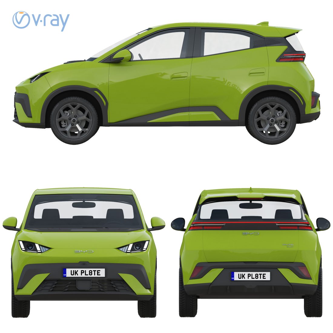 BYD Dolphin Surf 2025 3D Model for VRay | CGMood
