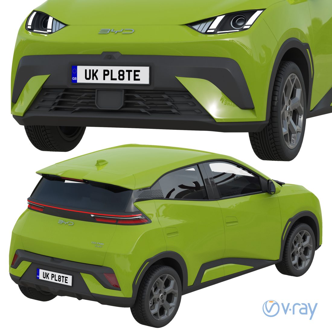 BYD Dolphin Surf 2025 3D Model for VRay | CGMood