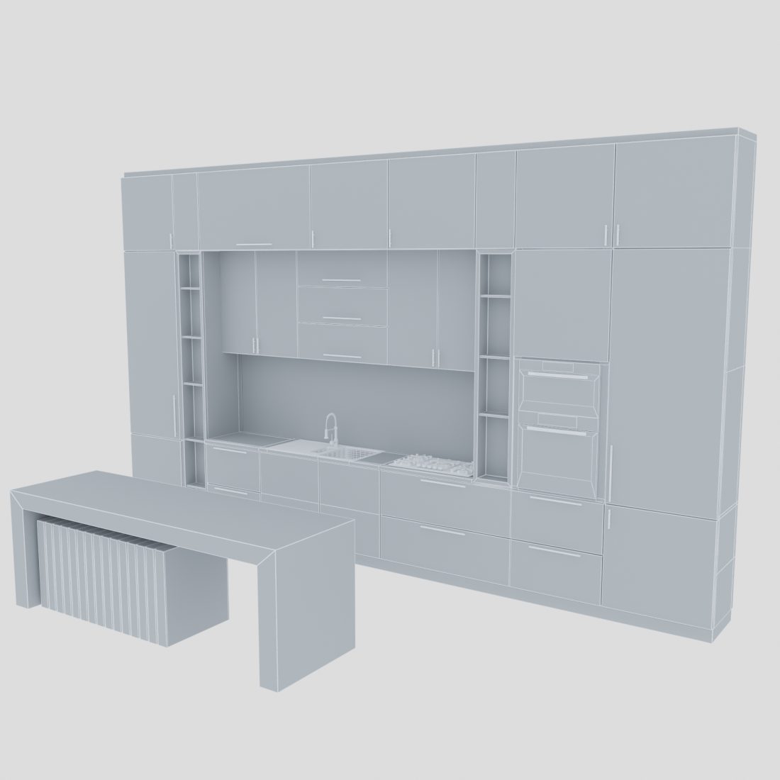 Kitchen 2 - 3D Model for VRay