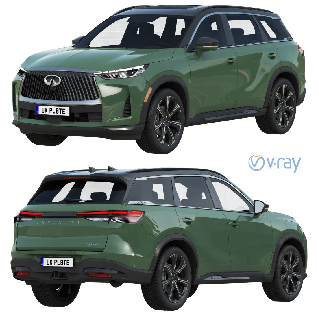 Infiniti QX60 Autograph 2026 - 3D Model for VRay