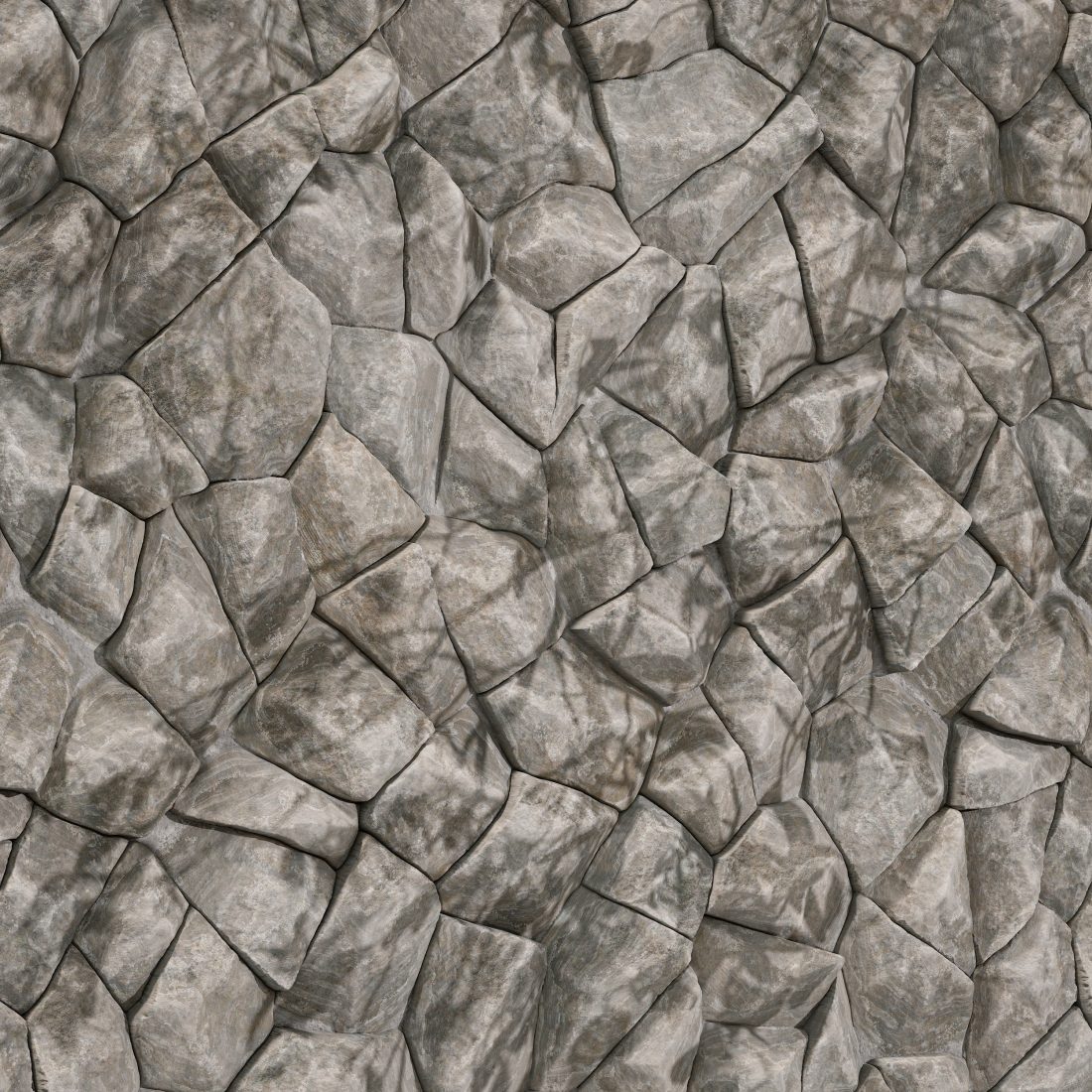 Stone Wall 28 (seamless) - 3D Model for VRay