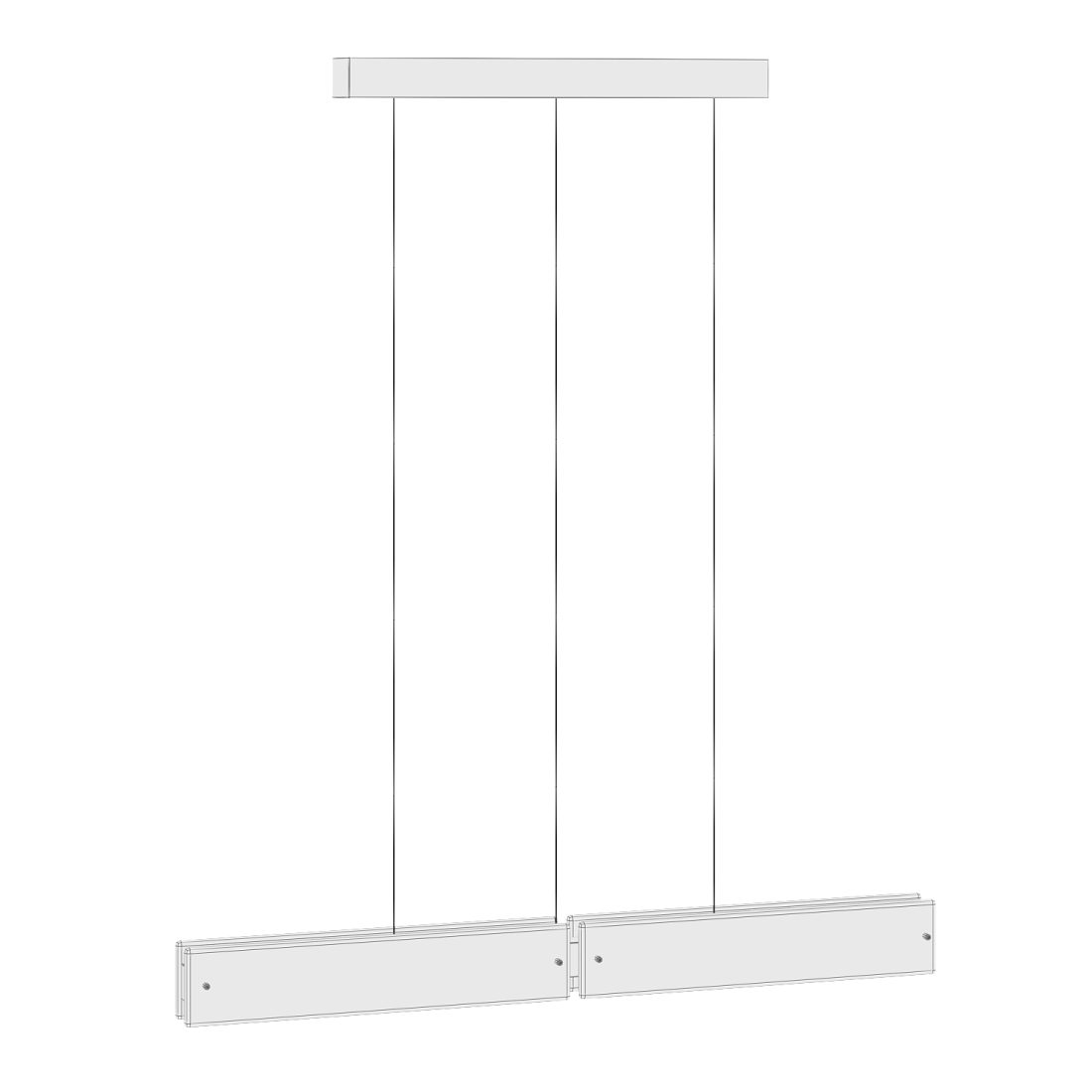 Lighting Fixture With Linear Crystal - 3D Model for Corona