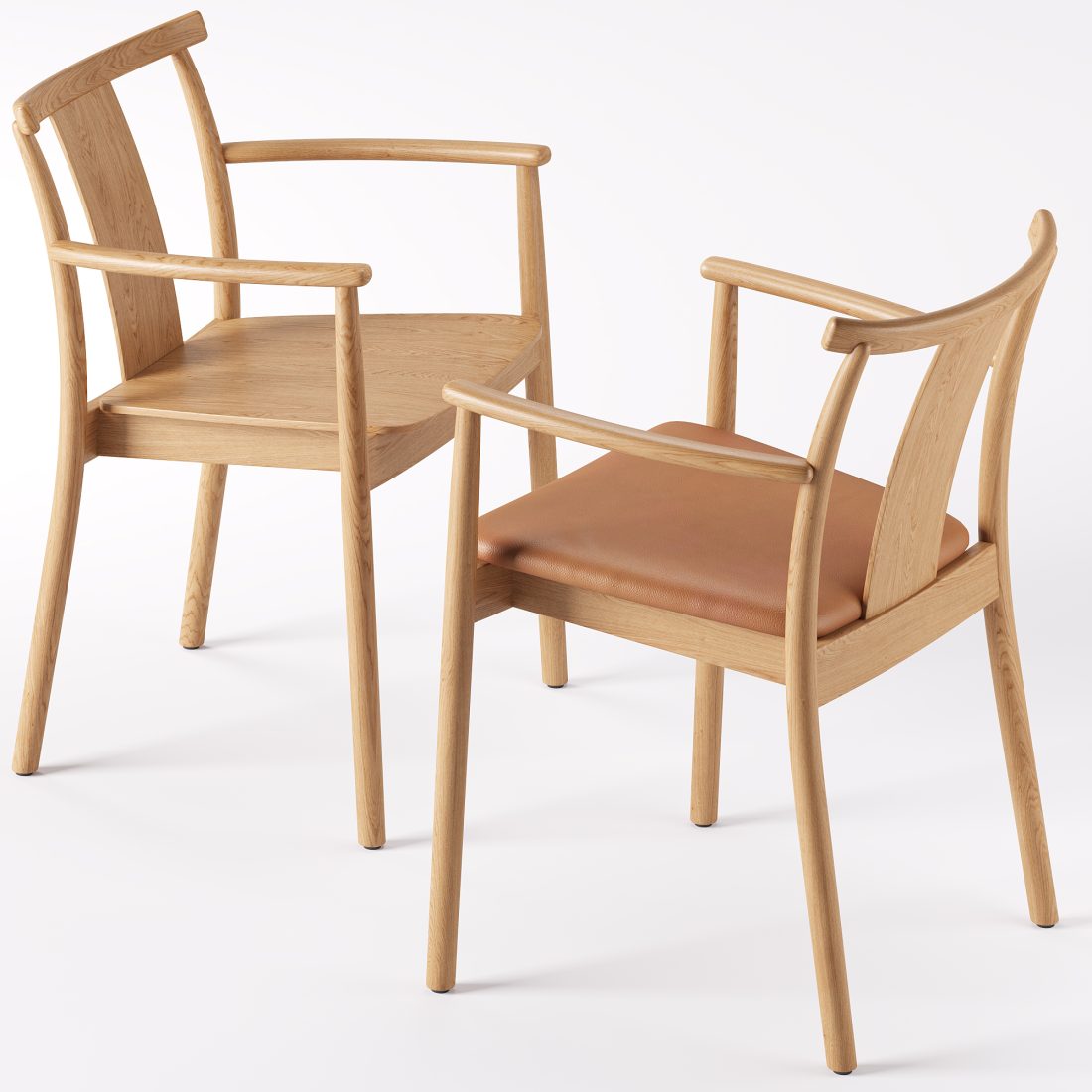 Merkur Dining Chair With Armrests - 3D Model for Corona