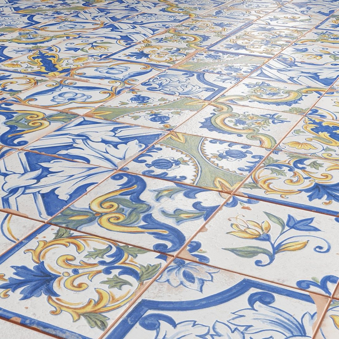 Ceramic Tile Amalfi37766 4k Pbr Seamless - 3D Model for VRay, Corona, VRay