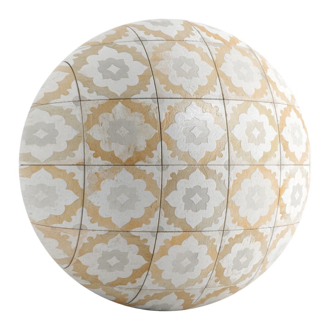 Ceramic Tile Blossom38178 4k Pbr Seamless - 3D Model for VRay, Corona, VRay