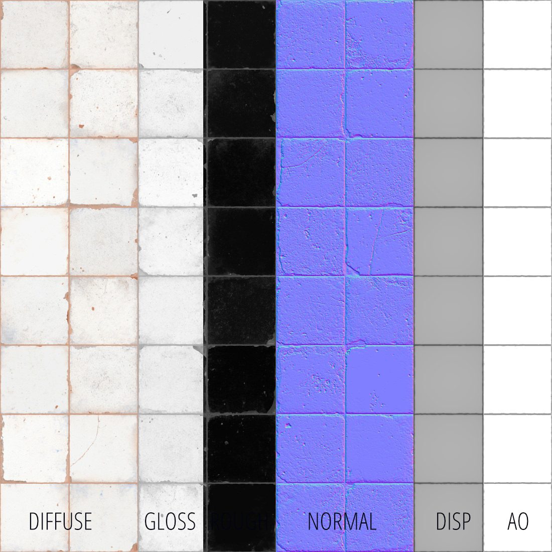 Ceramic Tile Salerno37995 4k Pbr Seamless - 3D Model for VRay, Corona, VRay