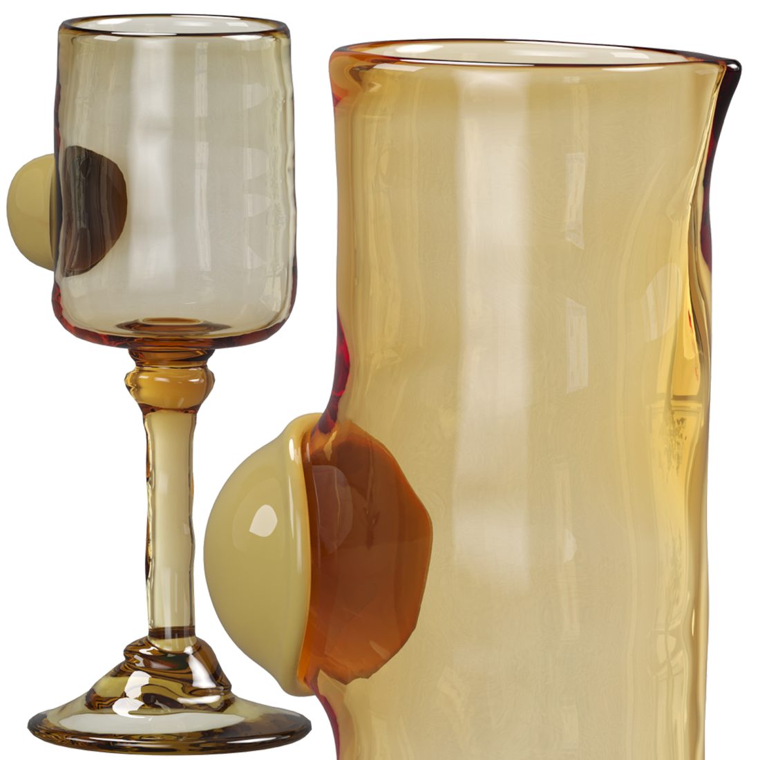 Bubble Pitcher & Goblets By Sticky Glass 3D Model for Corona | CGMood