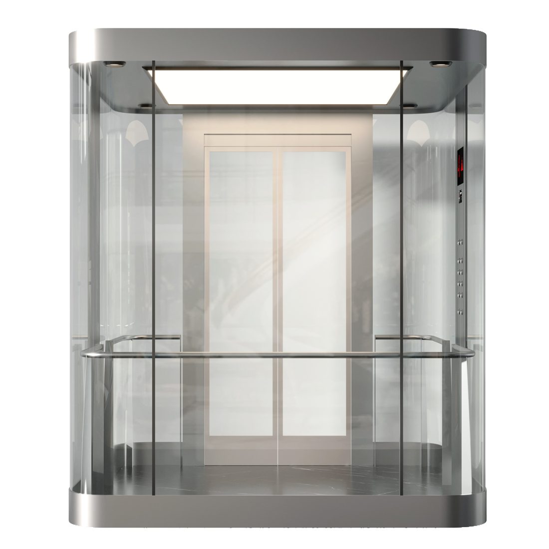 Glass Elevator No21 3D Model for VRay, Corona | CGMood