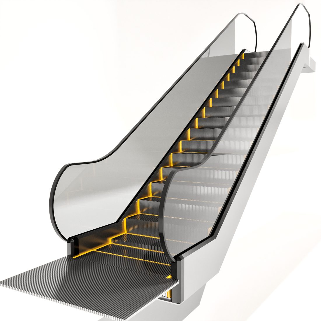 Escalator No57 - 3D Model for VRay, Corona