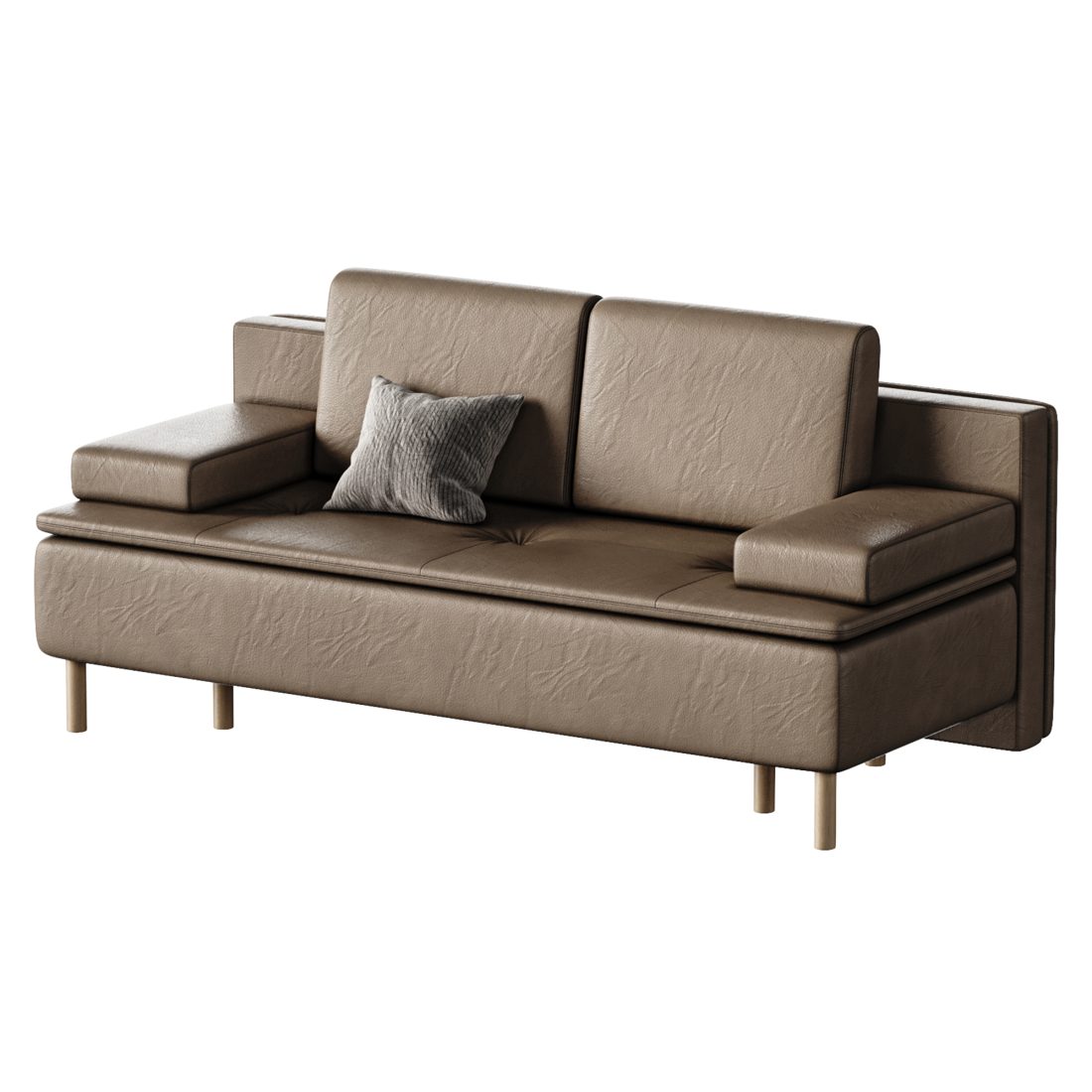 Sofa Straight Lens - 3D Model for VRay, Corona