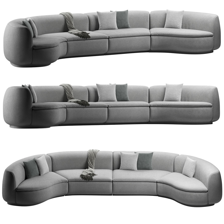 Baxter Piaf Sofa - 3D Model for Corona