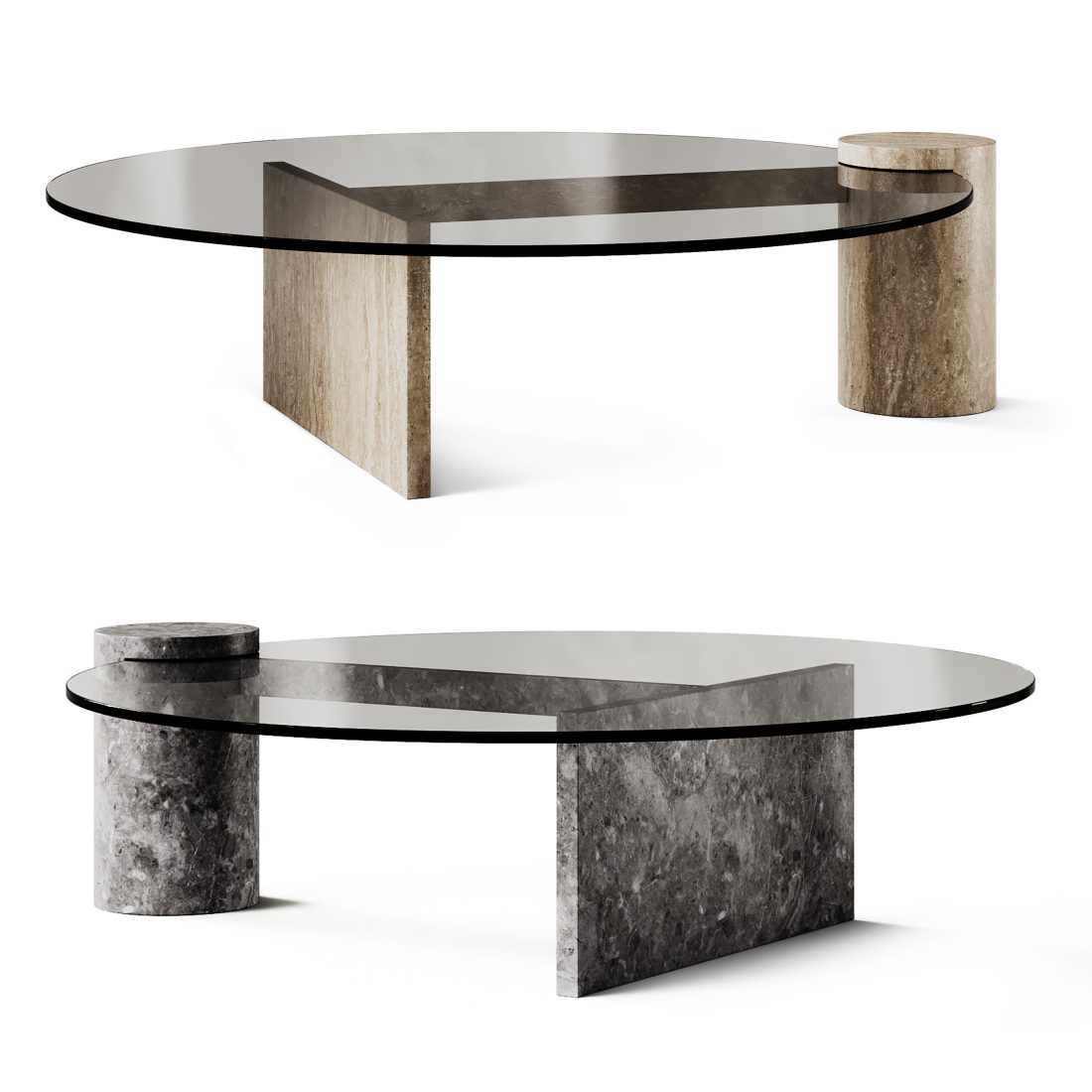 Natuzzi Italia Frost Coffee Tables 3D Model for Corona | CGMood