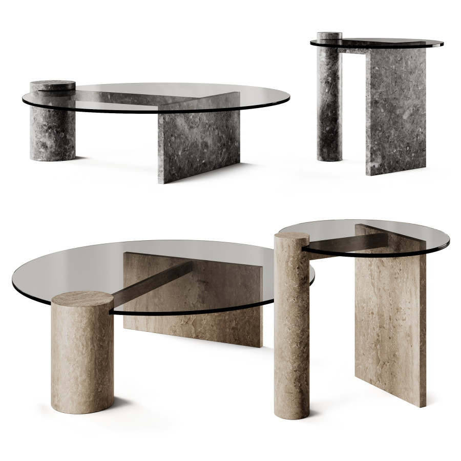 Natuzzi Italia Frost Coffee Tables 3D Model for Corona | CGMood